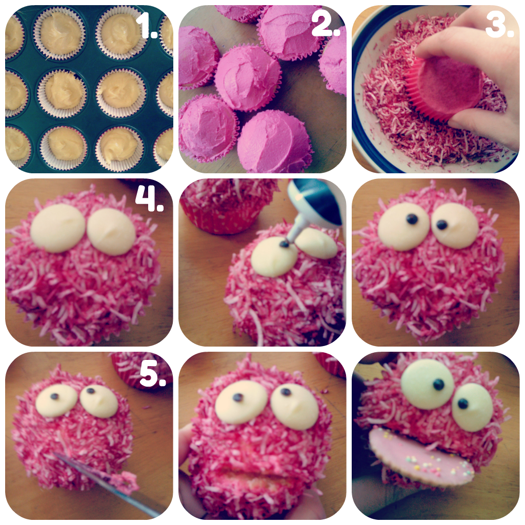 Lanalovesthat: Pink Cookie Monster Cupcakes Recipe (Vanilla)