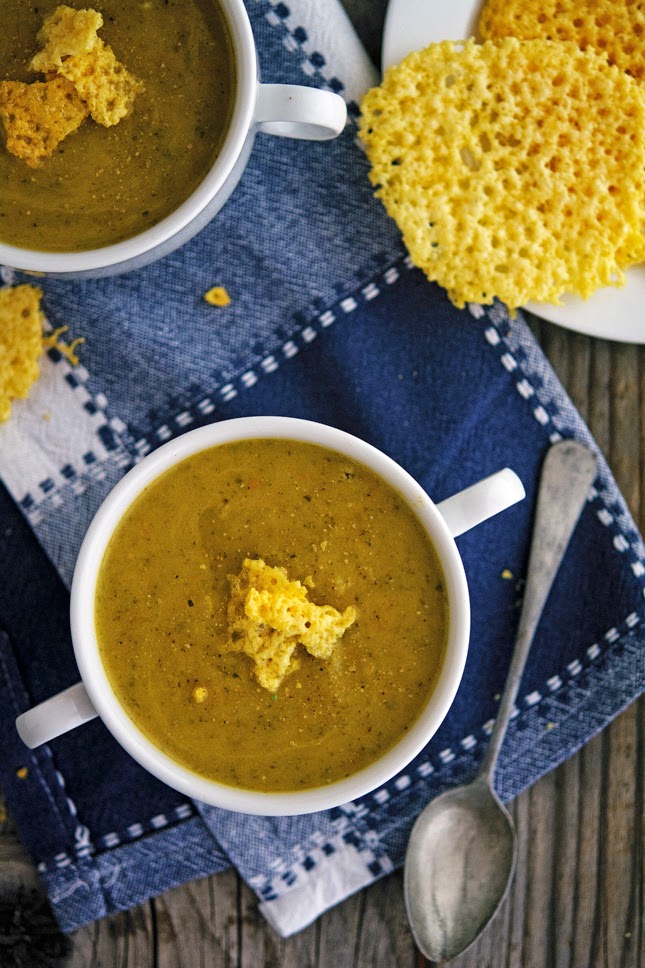 The Iron You Creamy Broccoli Soup With Cheddar Crisps