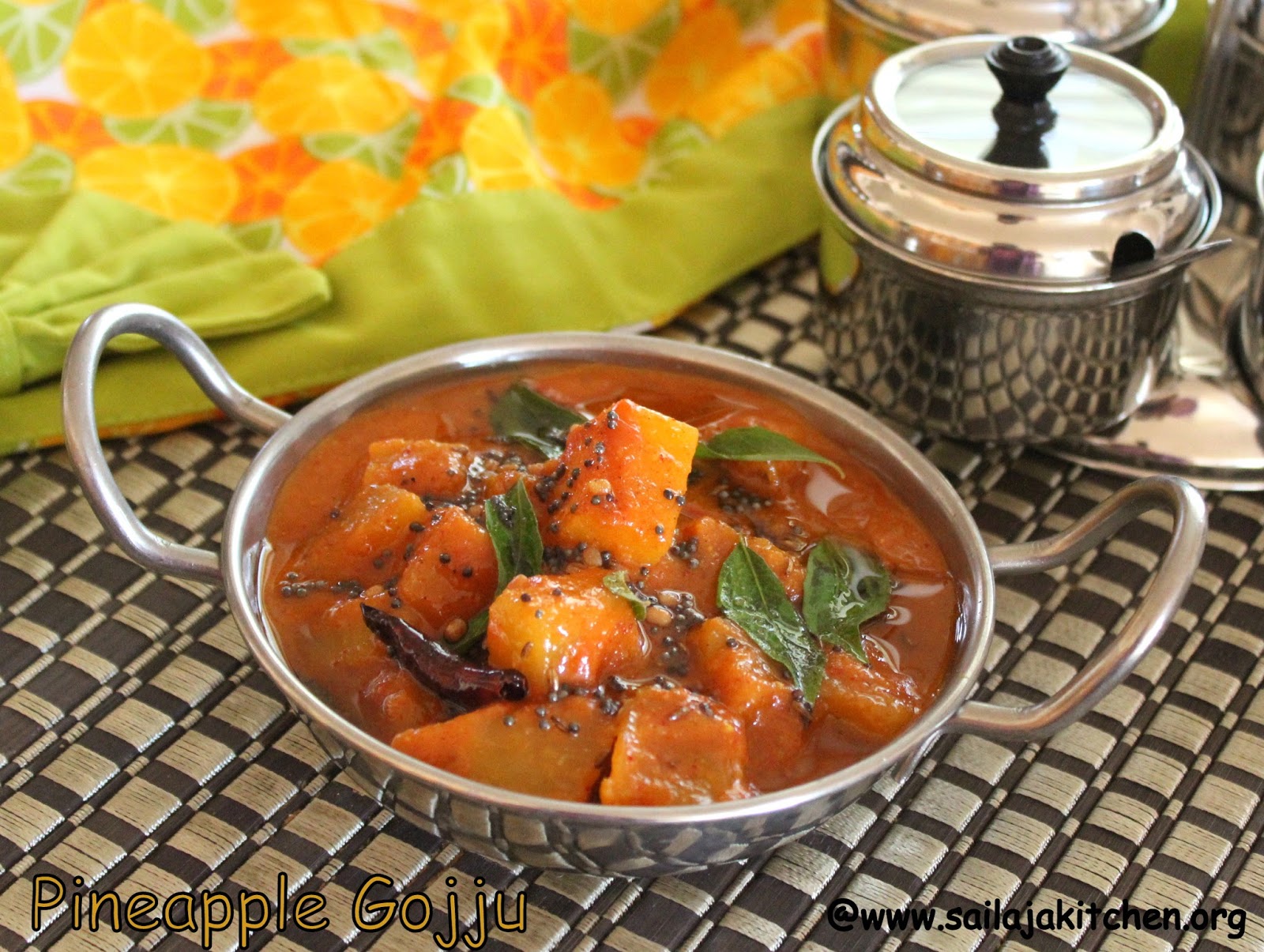 Sailaja Kitchen...A site for all food lovers!: Pineapple Gojju Recipe ...