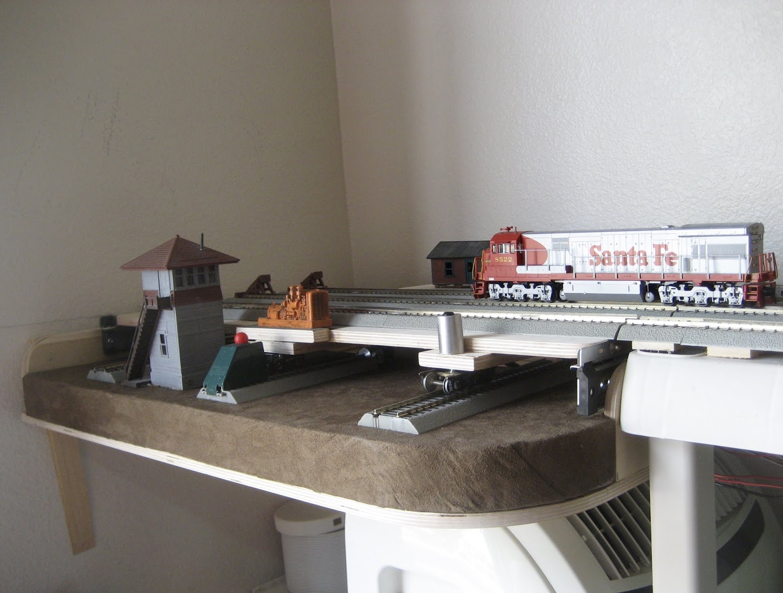 American Flyer Cabinet-top Train Layout