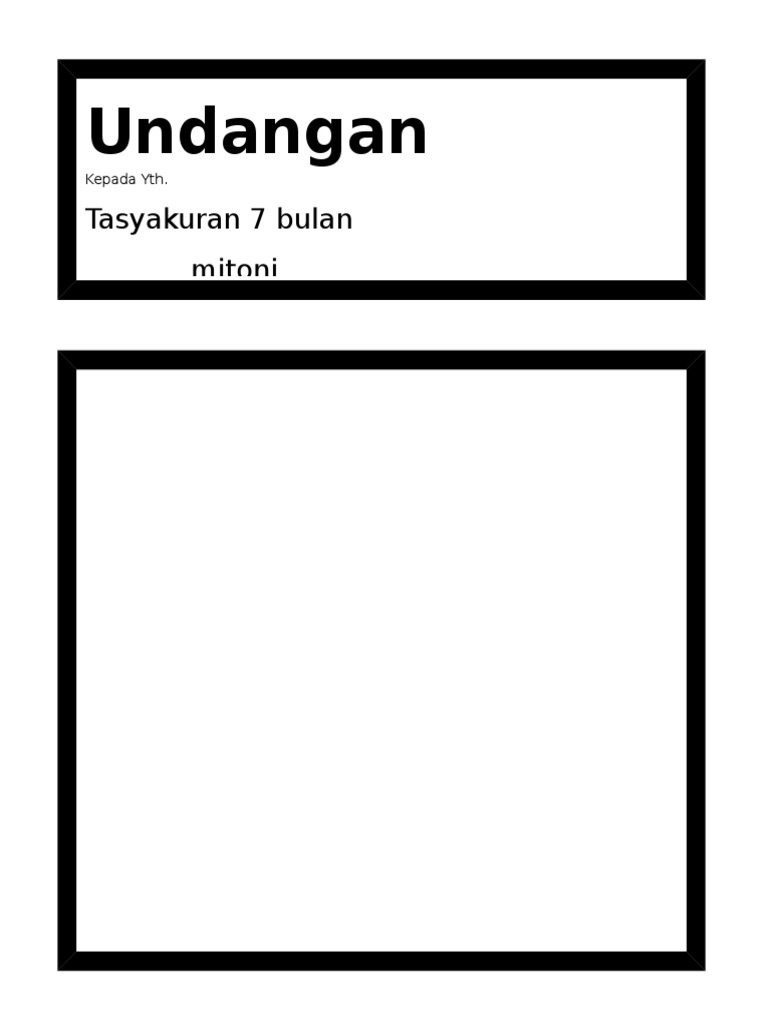 undangan 7 bulanan - wood scribd indo