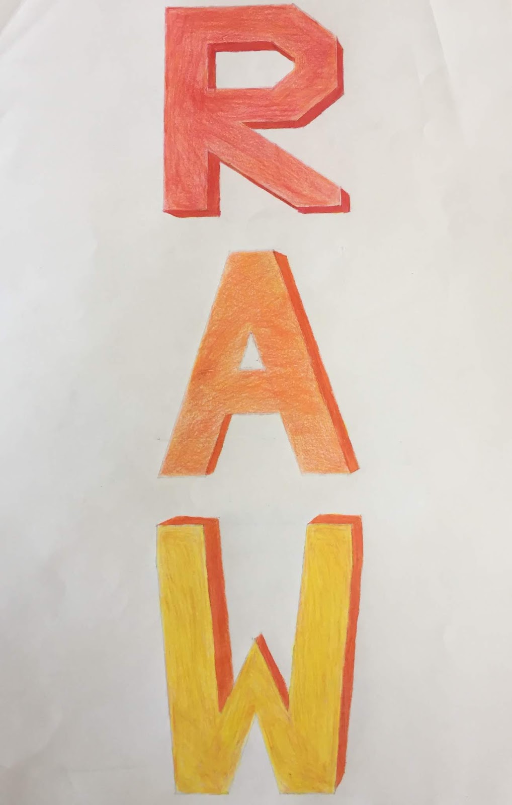 Art 1- 1 Point Perspective Initials