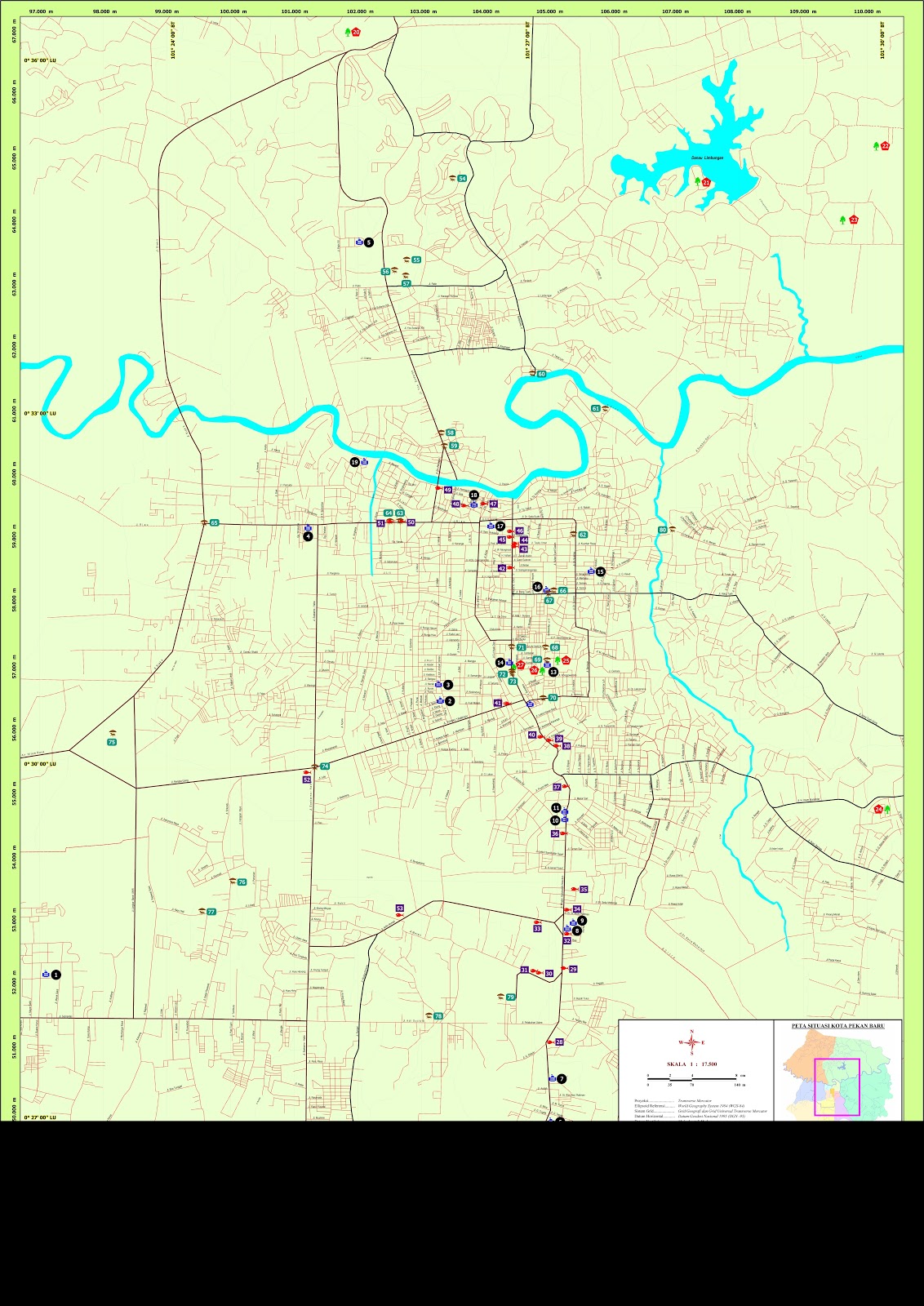 AMAZING INDONESIA: PEKANBARU CITY MAP