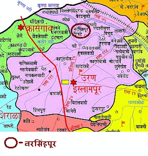 JwalaNarsimha TirthKshetra Kole Narsimhapur: map