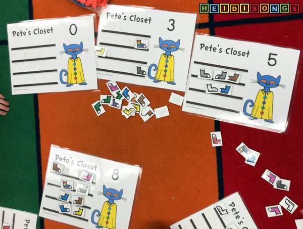 NEW Pete the Cat Freebie: Matching Numbers & Shoes Counting Activity!