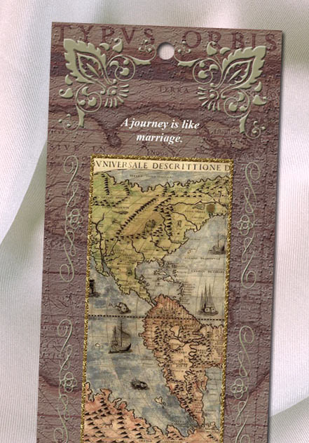 Nicecrane Designs: Old World Map (Folded Bookmark)