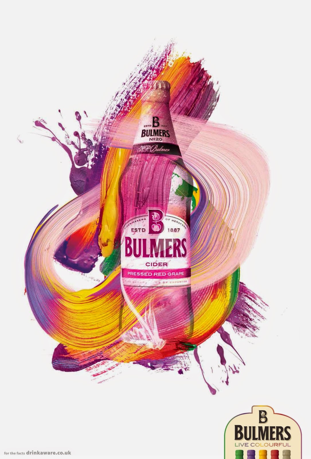 Creative Art & Artworks: Bulmers cinder press red grape - live colorful