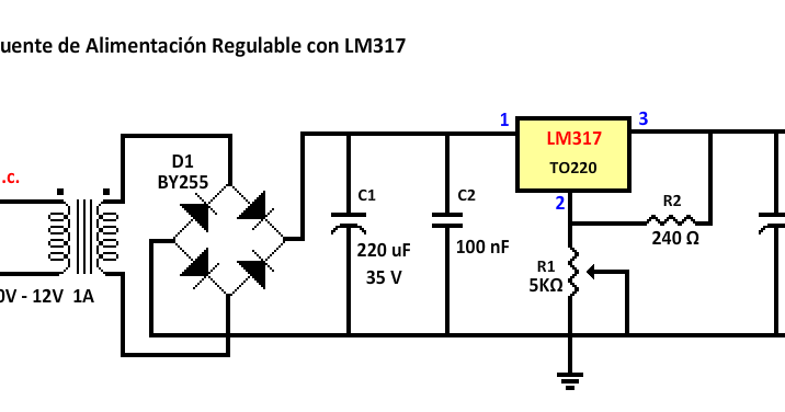Sitio Digital: Plano de Fuente de 12v a 1amp