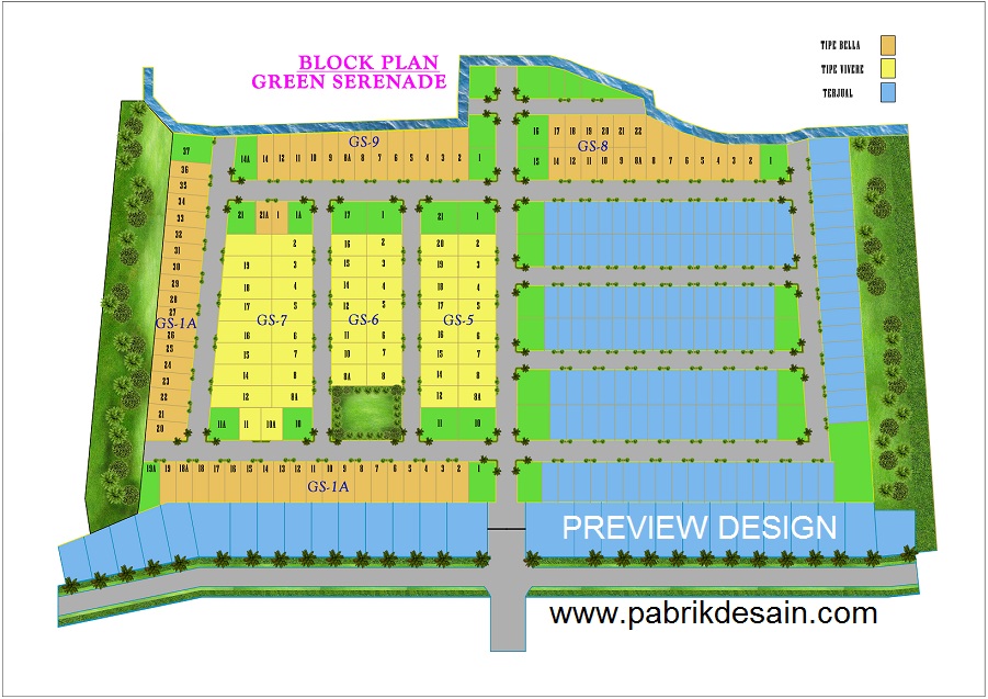 Jasa desain siteplan berwarna layout kawasan perumahan - SITEPLAN 3D ...