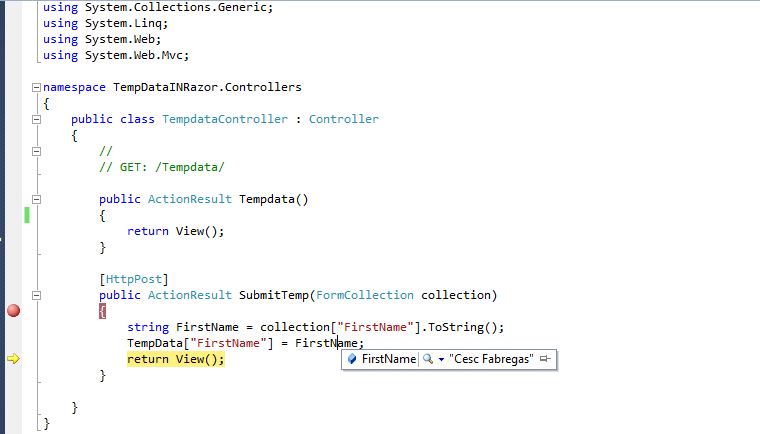 TempData in Asp.net MVC3 Razor | 20Fingers2Brains