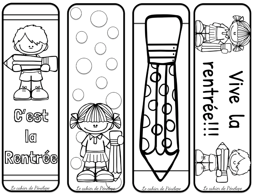 Le cahier de Pénélope: Signets pour la rentrée!