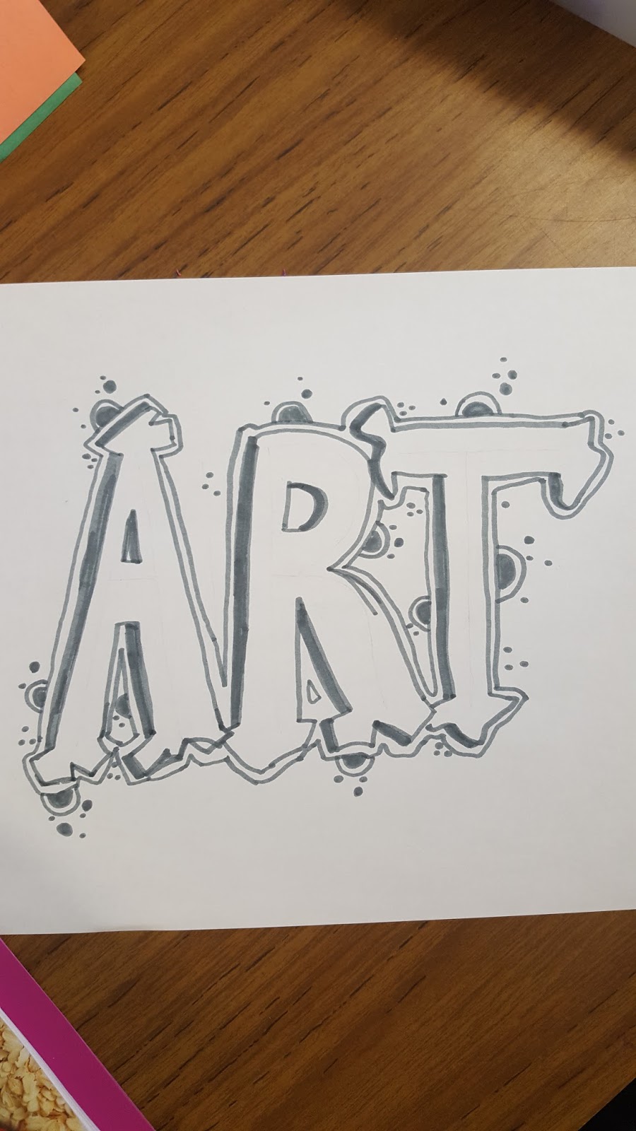 Gladys Noon Spellman ES Art: Typography (6th Grade)