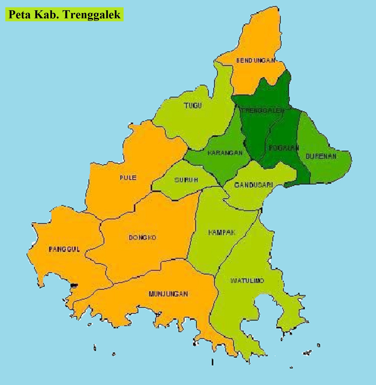 Peta Kabupaten Pacitan Tempat Wisata - Info Wisata Unik di Indonesia