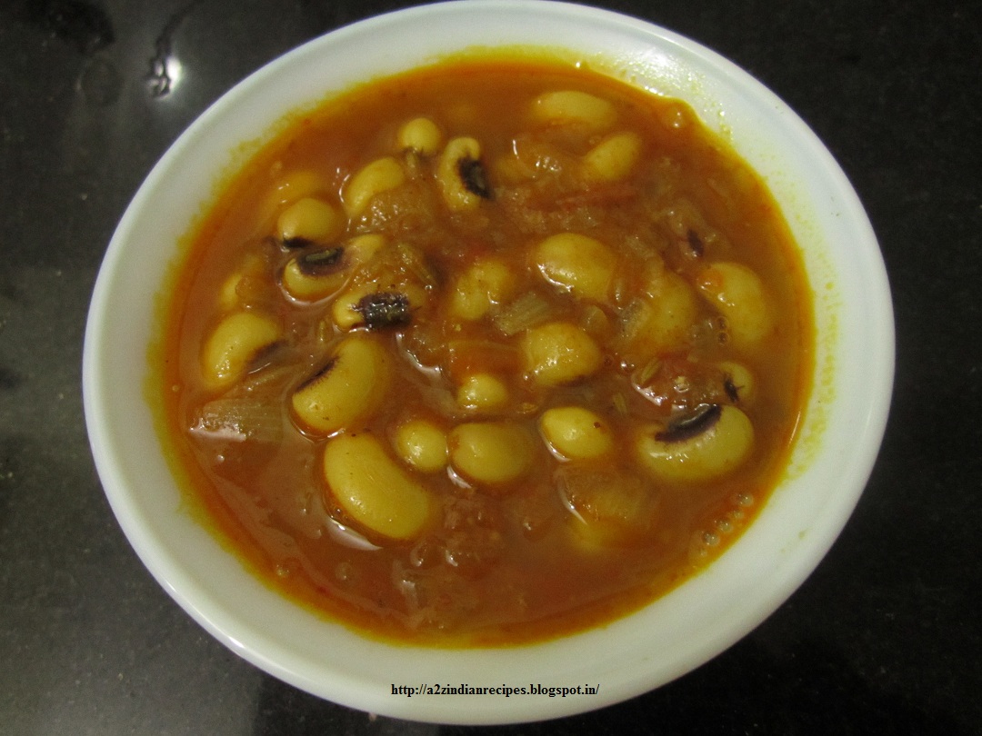 @ Best Maharashtrian Recipes : Black Eyed Beans Curry / Chawlichi Amti