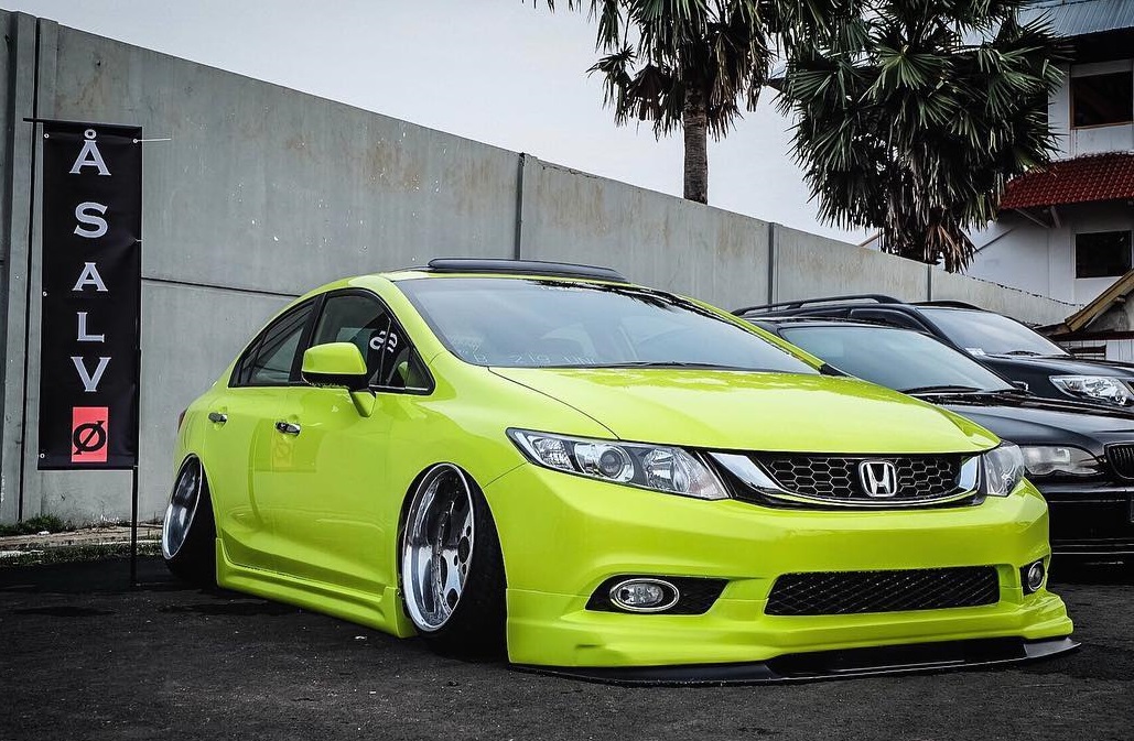 Modifikasi Honda Civic Warna Neon Kuning Owner @aguungsn | All Modify
