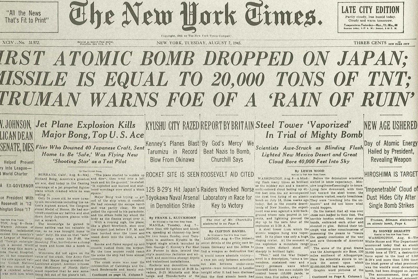 Hiroshima Atomic Bomb : HAB: News Papers only reported the atomic bomb ...