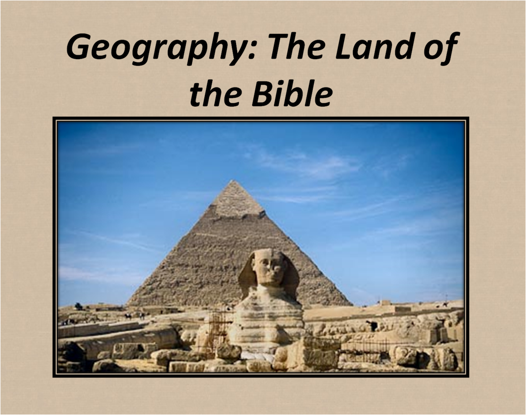 Contemplatives in the World: Lecture Four: Geography - The Land of the ...