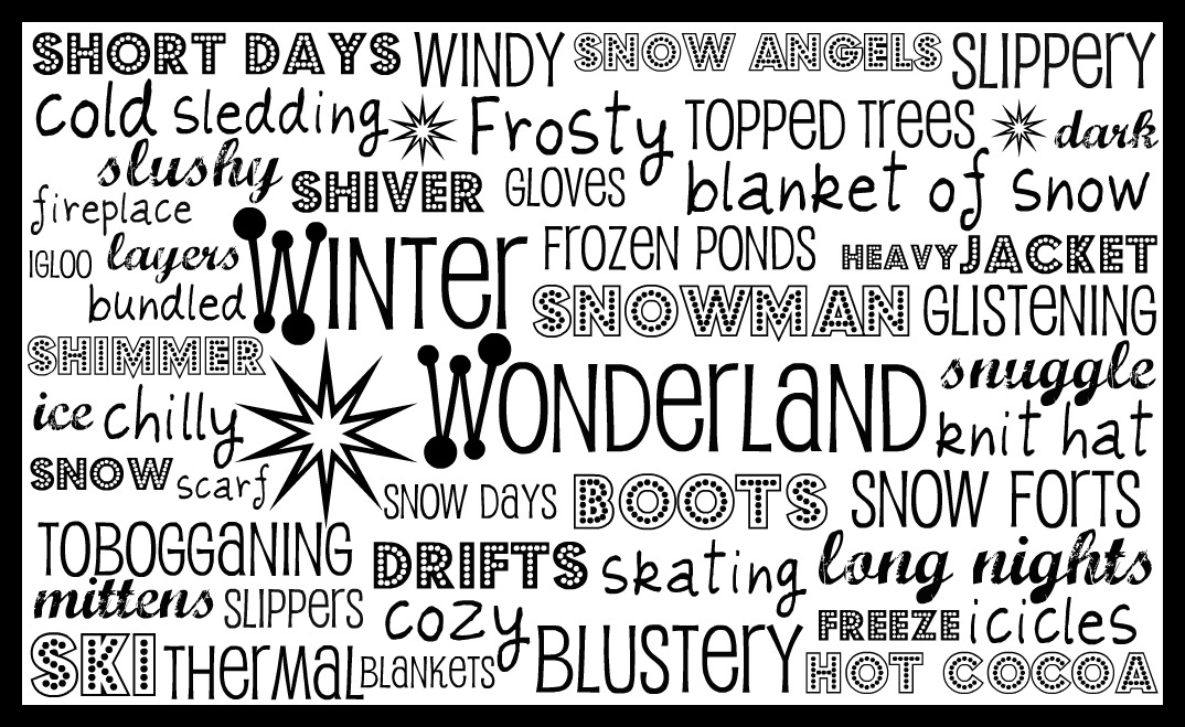 Free Printable - Winter Wonderland Subway Art | Home Sweet Tree Free Printable - Winter Wonderland Subway Art | Home Sweet Tree