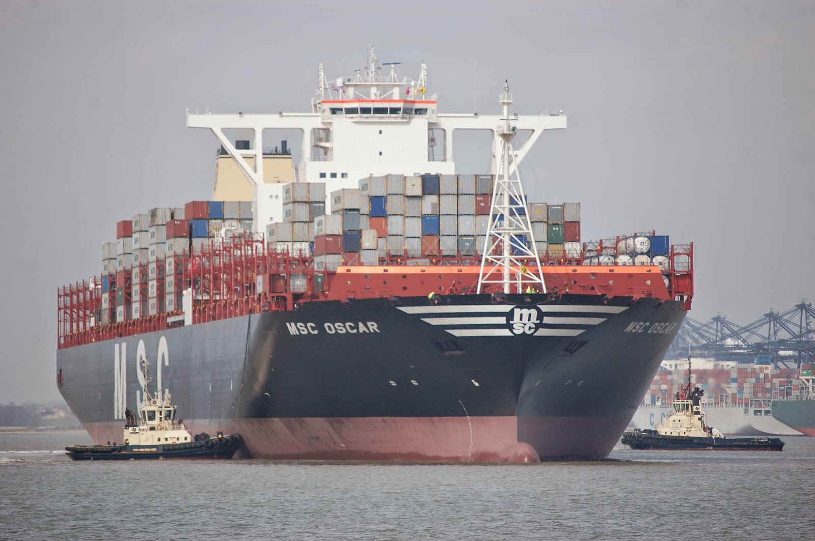 Felixstowe Dockers: World's biggest container ship arrives in Suffolk