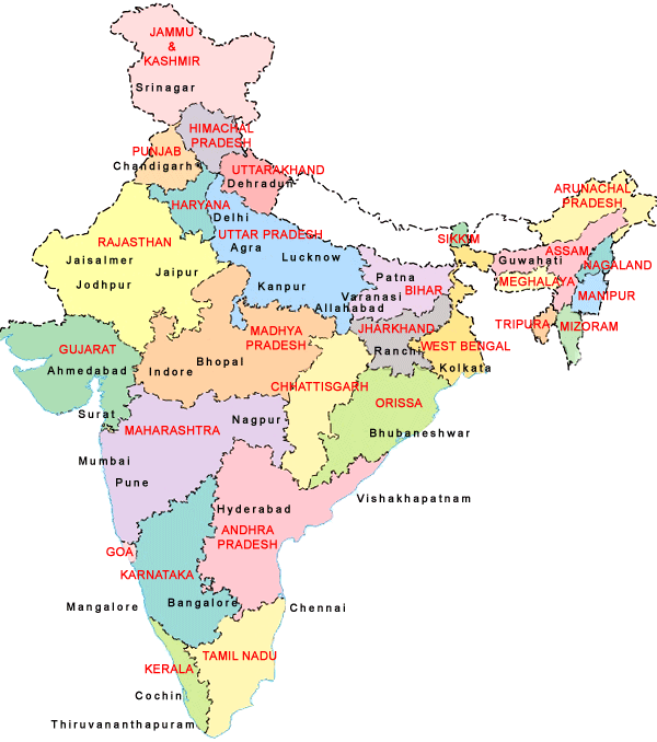 HINDI TIME HINDI BLOG: INDIA MAP