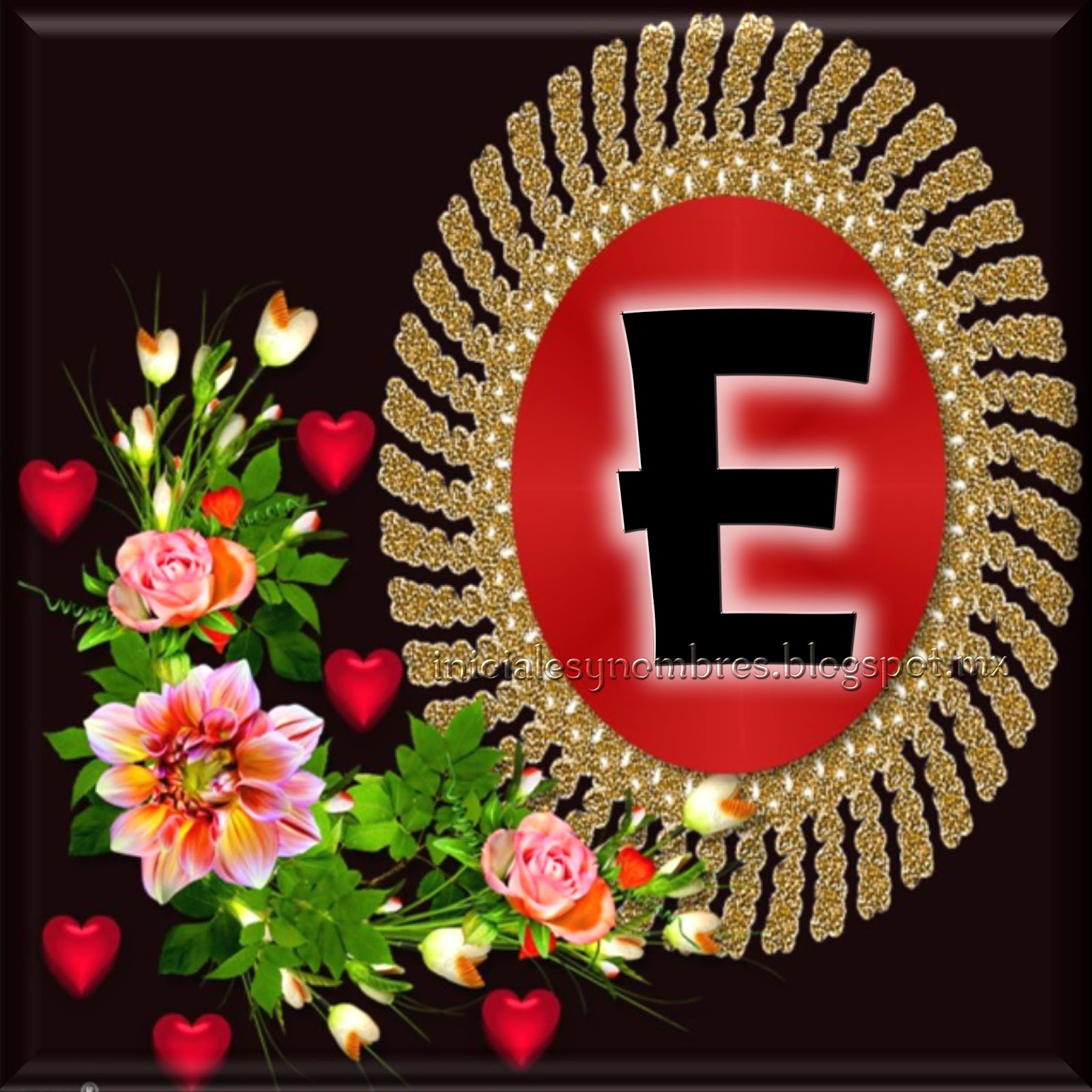 INICIALES Y NOMBRES PARA TI: INICIALES EN UN LINDO DECORADO