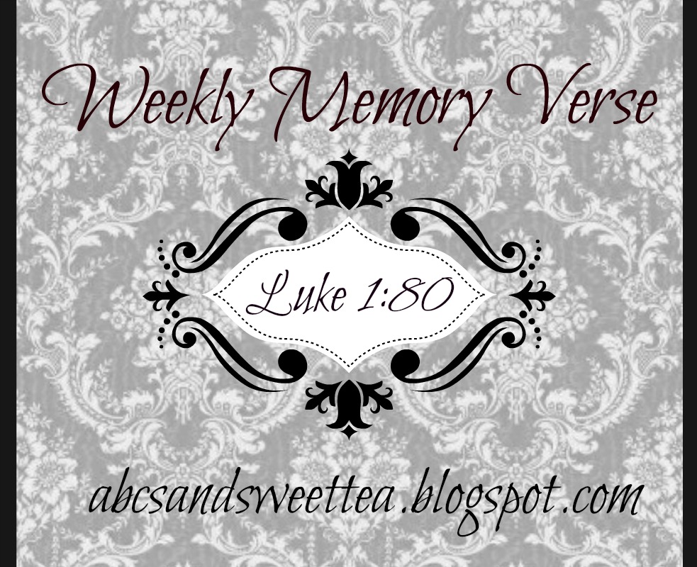 ABC's and Sweet Tea: Weekly Memory Verse - Week 20