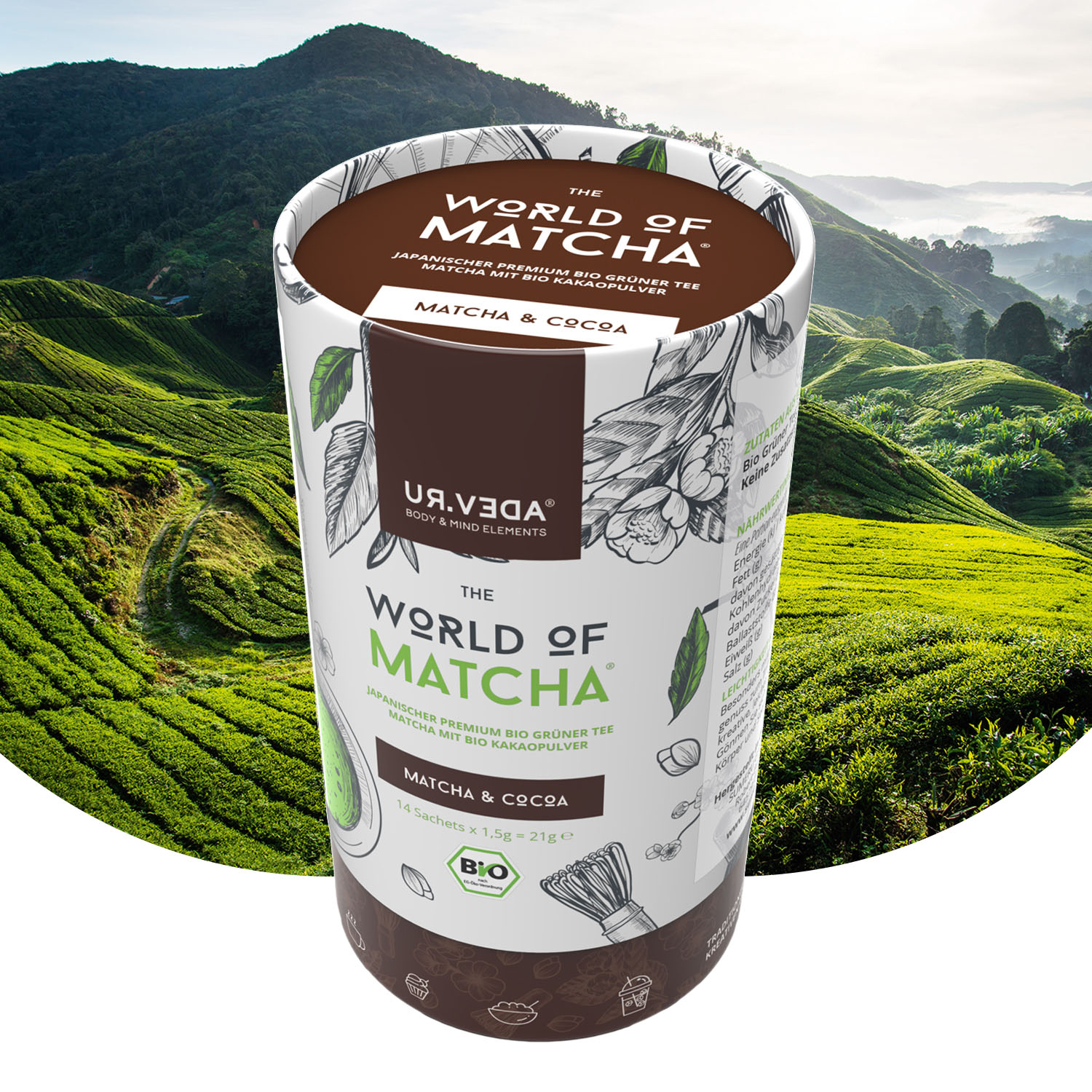 World Of Matcha – Organic Matcha Superfood Mix – Packaging Of The World