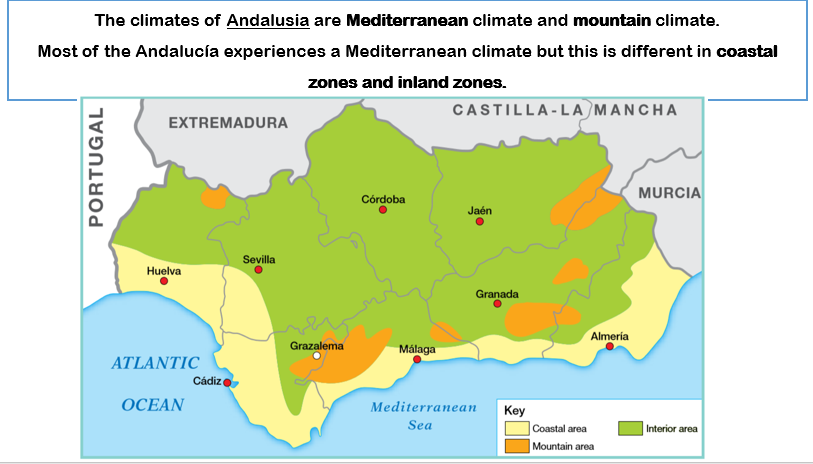 Science 5º.Colegio Lope de vega. Curso 2018/2019.: Climate s of Andalusia