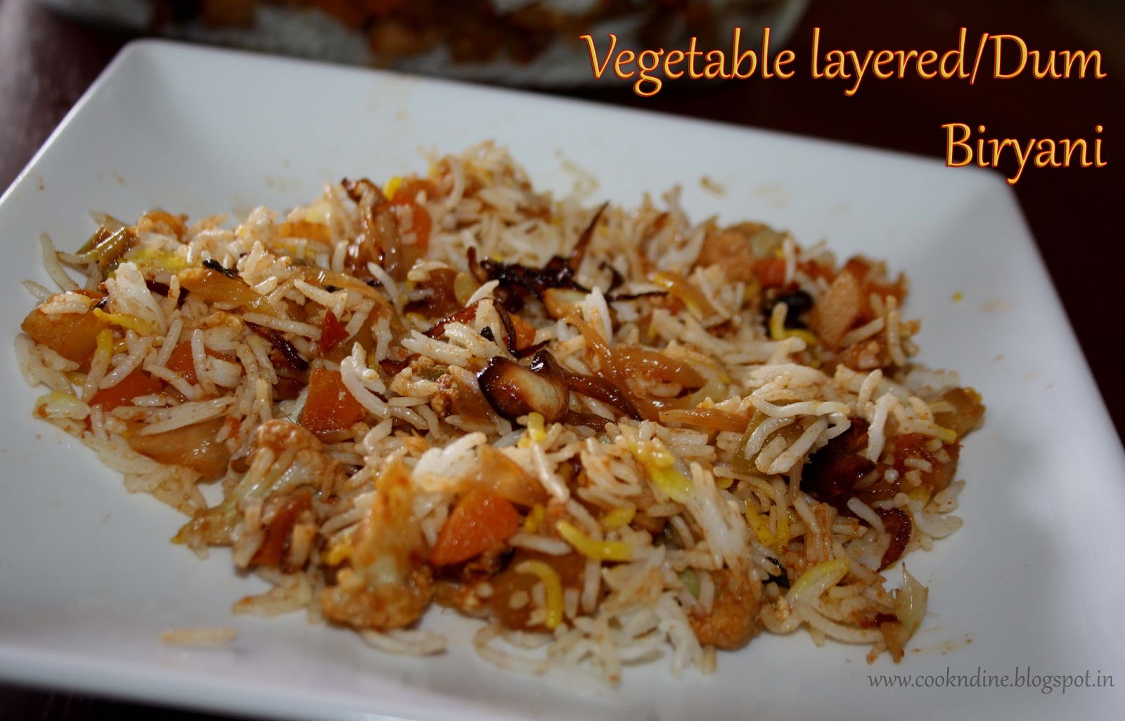 CooknDine....: Vegetable layered/Dum Biryani
