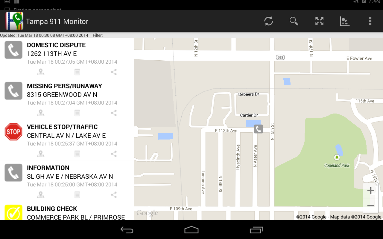 dominoc925: Android App for monitoring 911 incident calls in Tampa Bay ...
