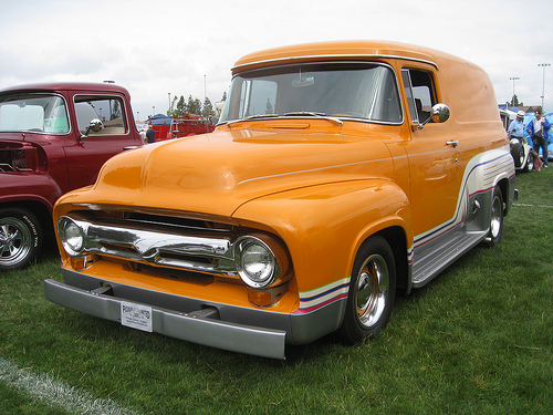 1956 ford f100 panel truck hot rod pictures wallpapers - AutoCars