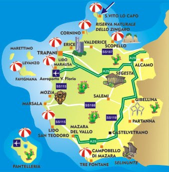 google maps europe: Mappa di Provincia Trapani Regione
