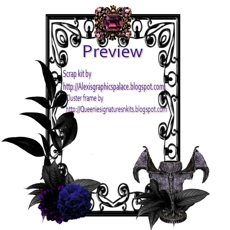 Queenie signatures n kits: Cluster frame Gothic Twilight 2