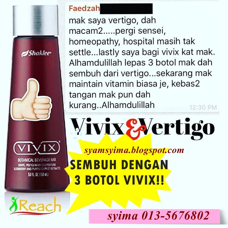Testimoni Vivix Untuk Pesakit Vertigo - SYAMSYIMA