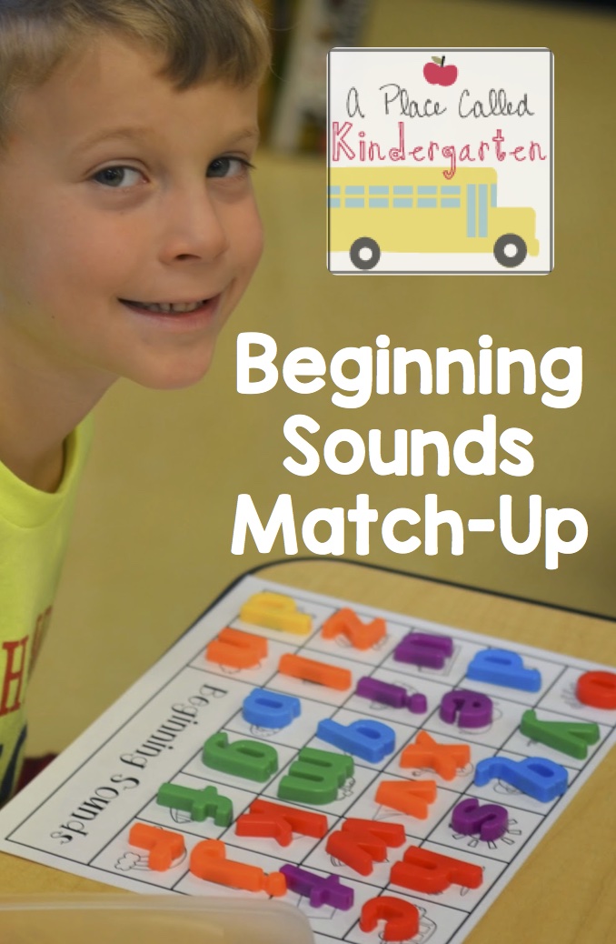 A Place Called Kindergarten: beginning sounds match up