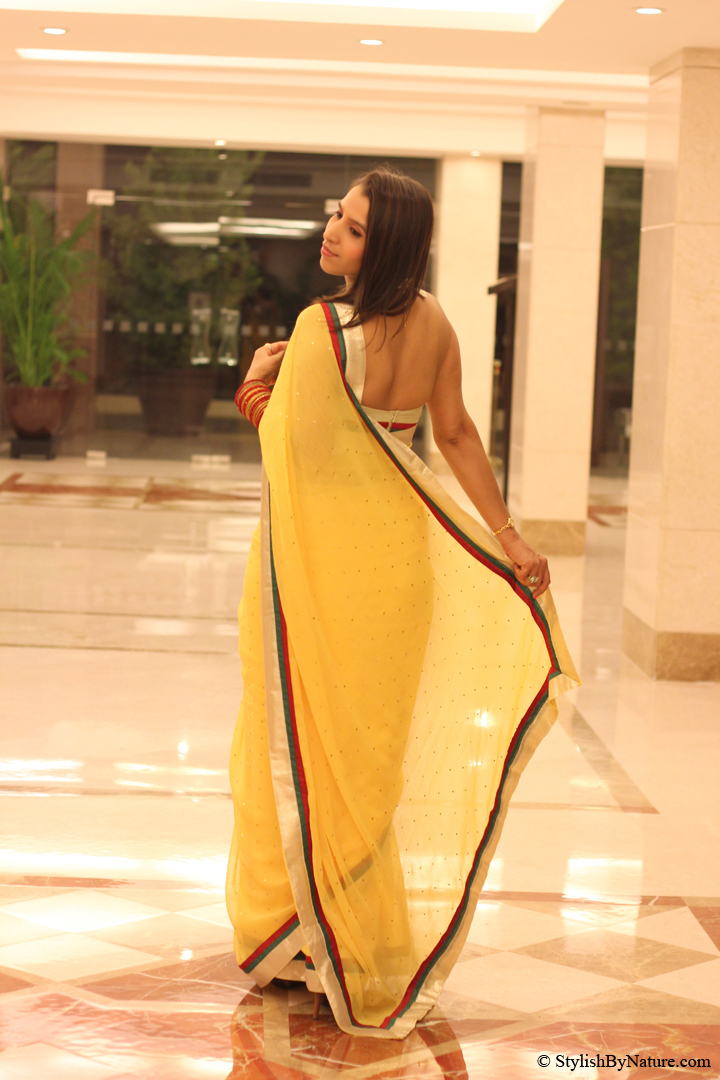 Fashion Trend - Indian Saree with Halter Blouse by IndusDiva.com ...