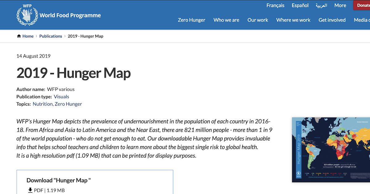 2019 Hunger Map