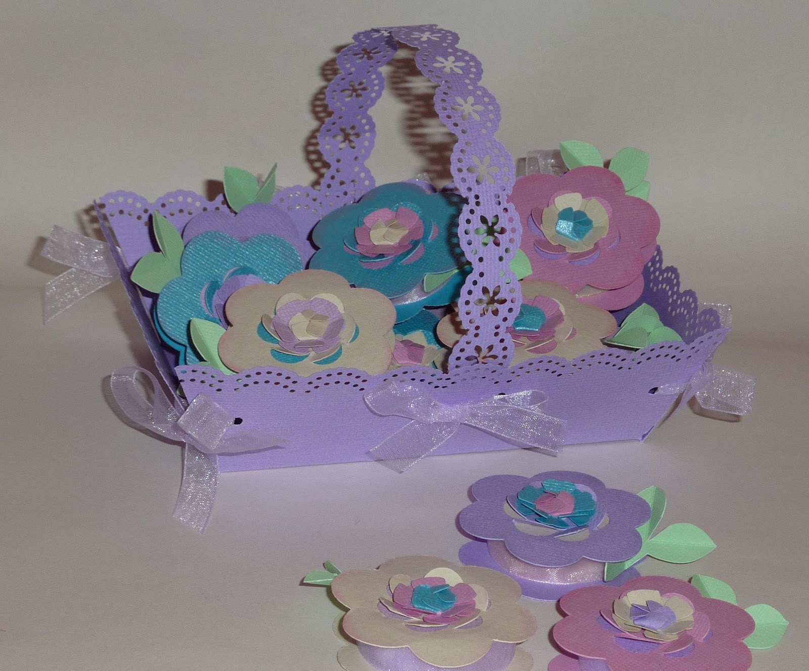 The Papercraft Post: Petal Pairs Ribbon Reels & Gift Basket Tutorial