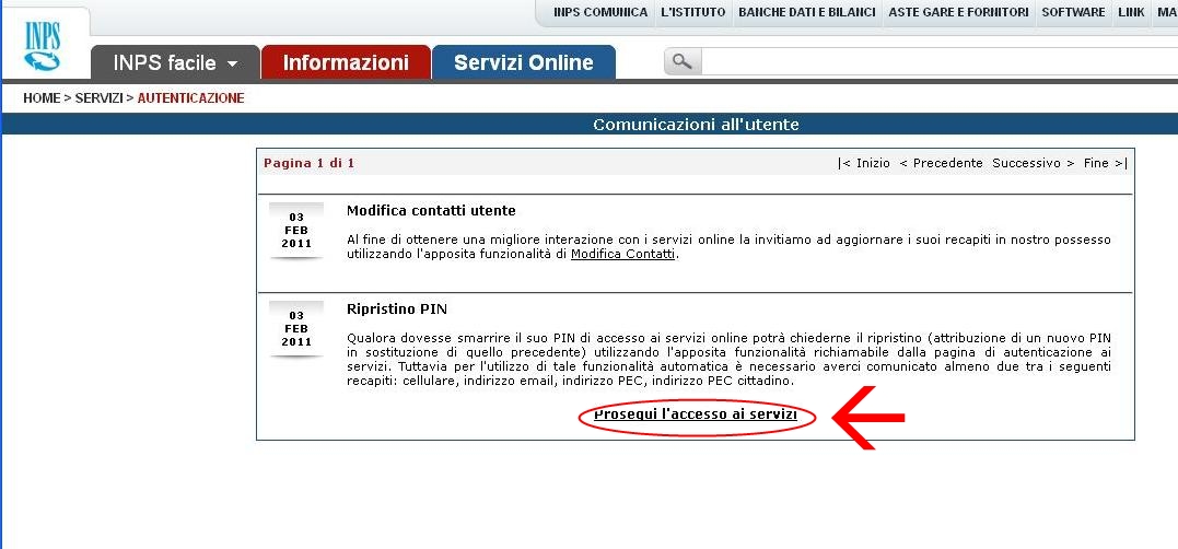 Dee oswaja Włochy: REJESTRACJA NA STRONIE INTERNETOWEJ INPS