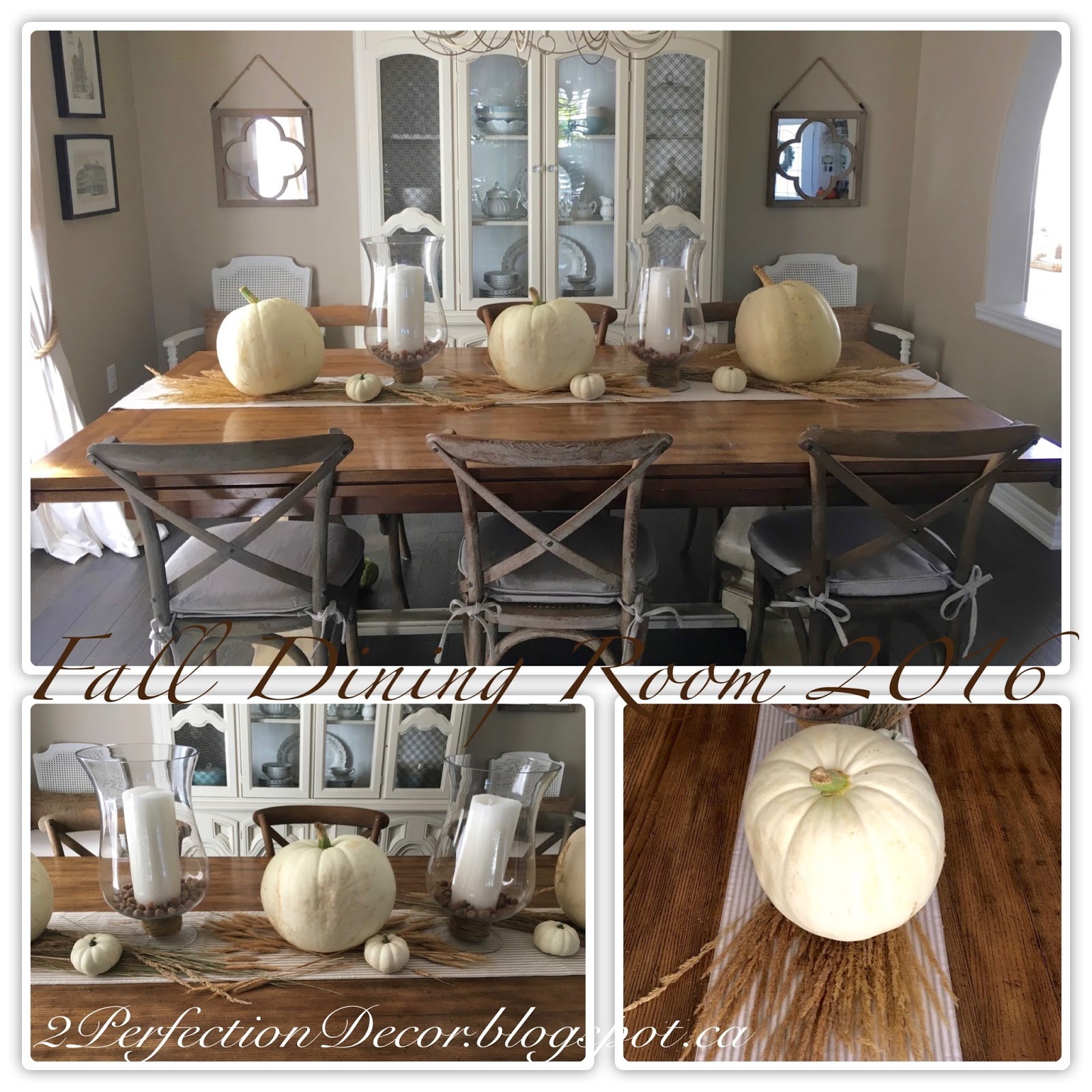 2Perfection Decor: Dining Room decorated for Fall
