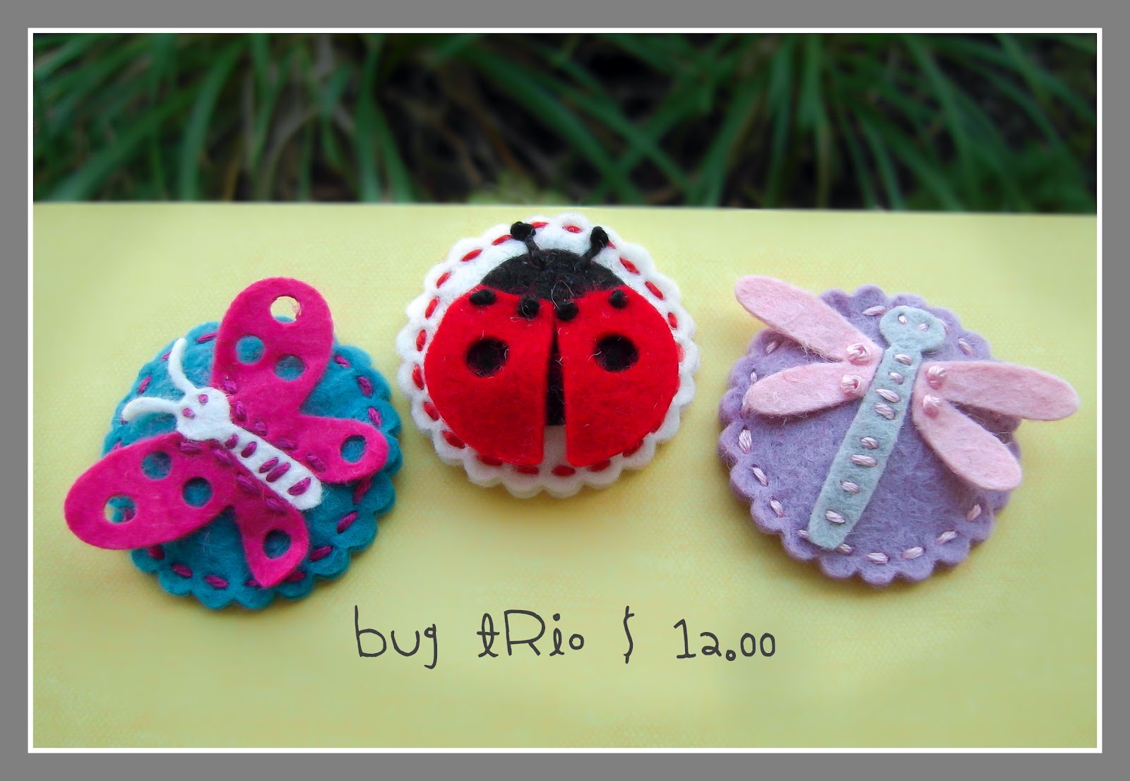 Hair Flips: Fun, Felt Hair Clips: Bug Trio