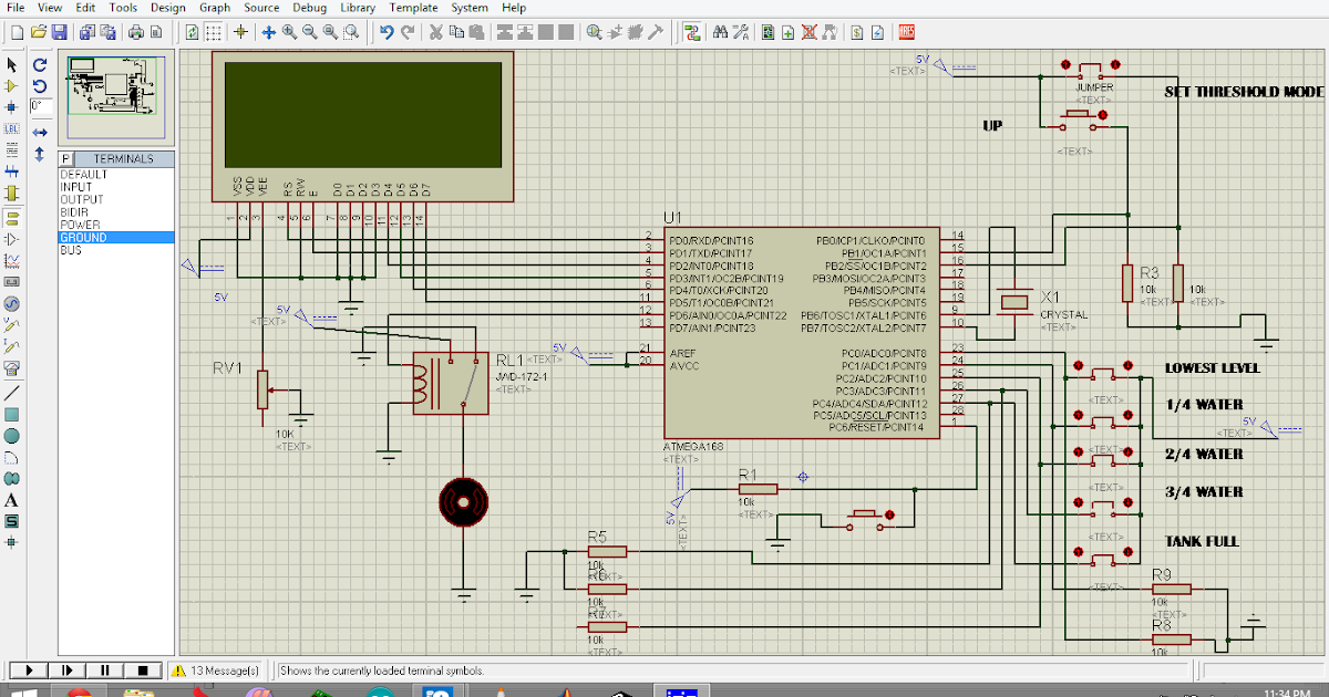 electronics: Automated Water Level Controller Using Atmega 168