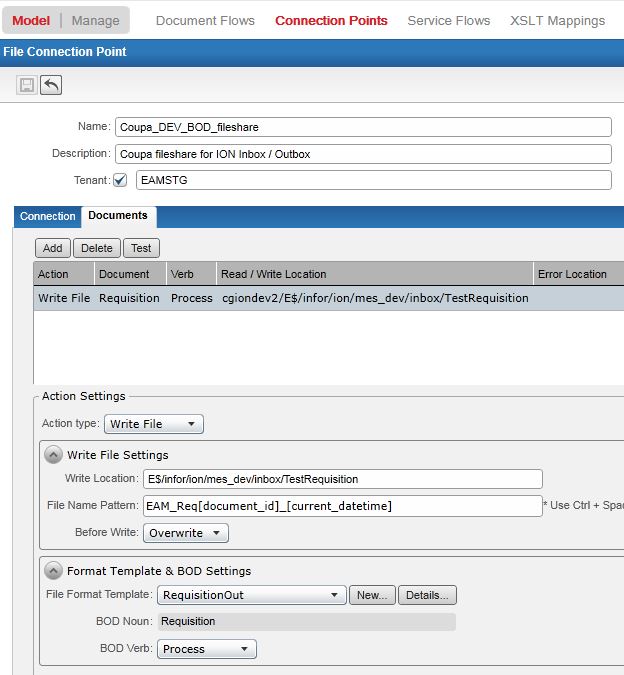 Infor ERP Basics: Integration of Infor EAM and COUPA using ION and BPM