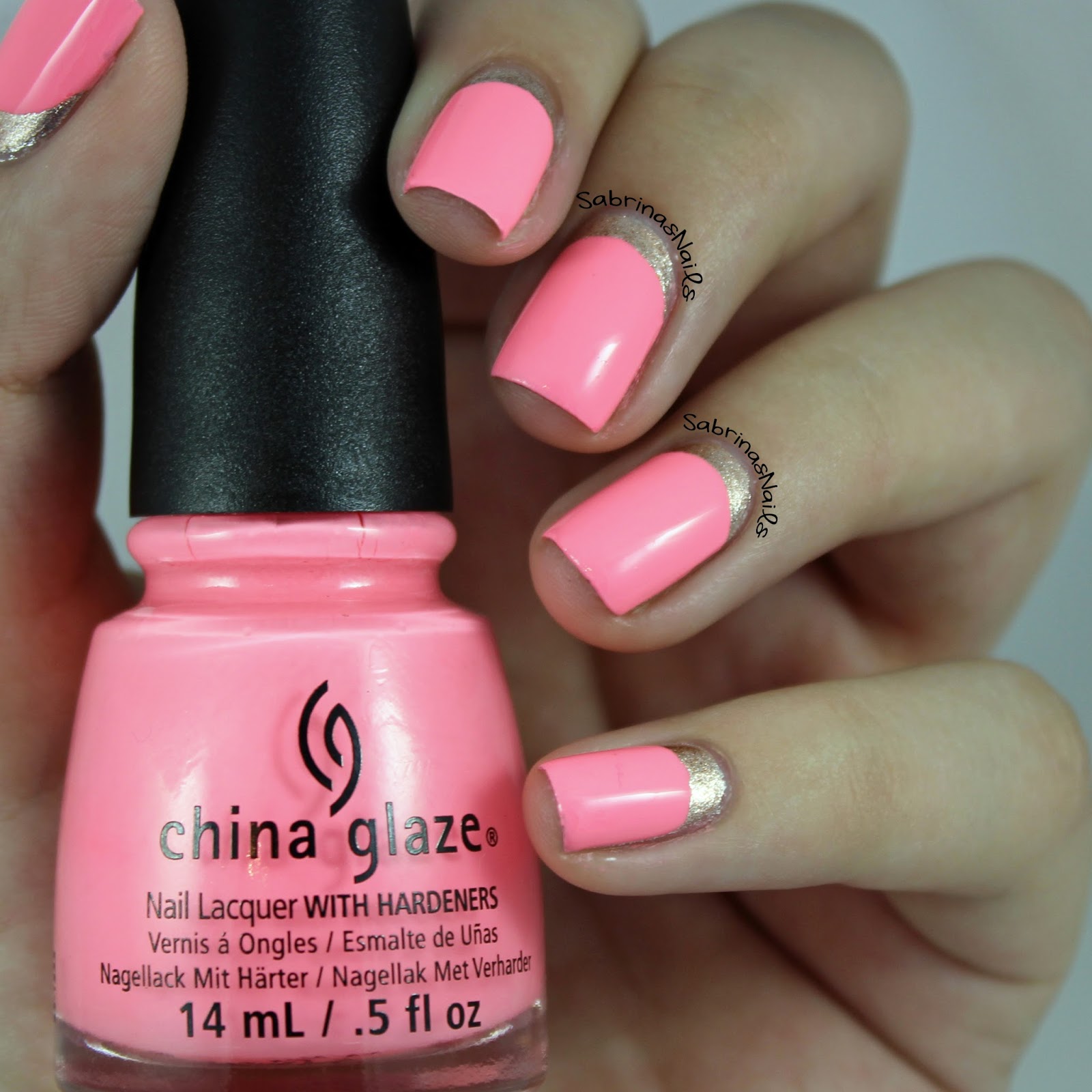 Sabrinas Nails: Coral & Rose Gold Ruffian Nails