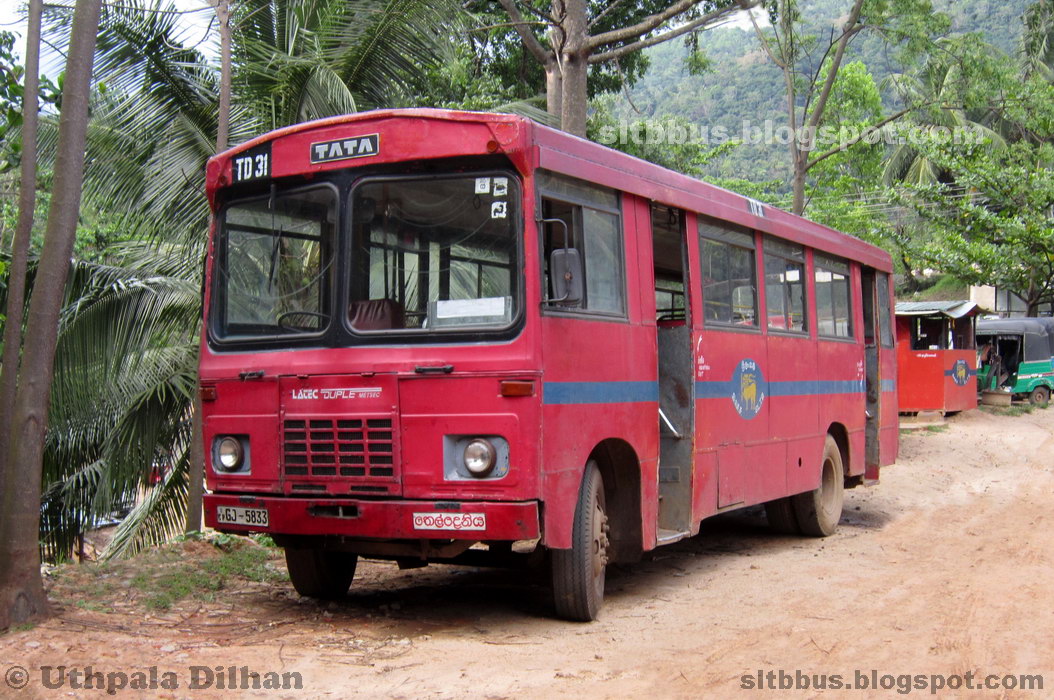 SLTB buses - ශ්‍රී ලංගම බස්: Latec TATA 1510 bus from SLTB Teldeniya depot