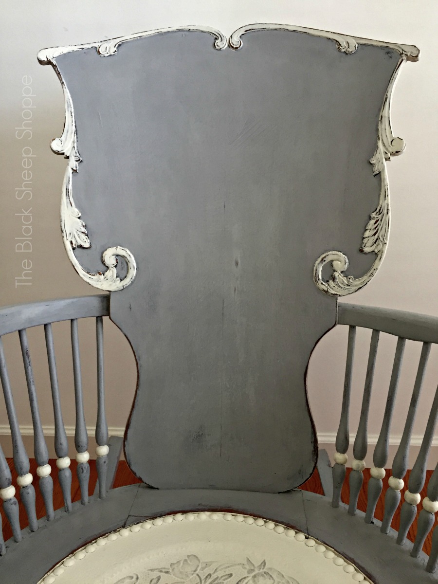 Antique Rocking Chair: Seat replacement and Painted Finish