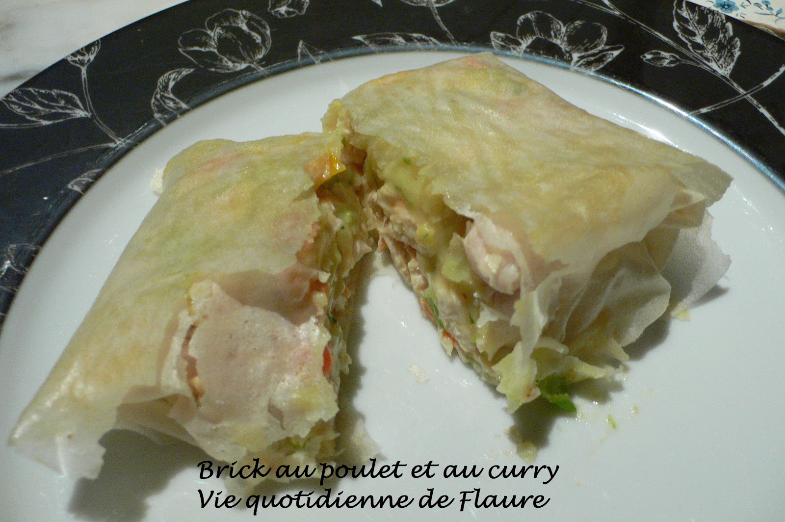 Brick au poulet et au curry