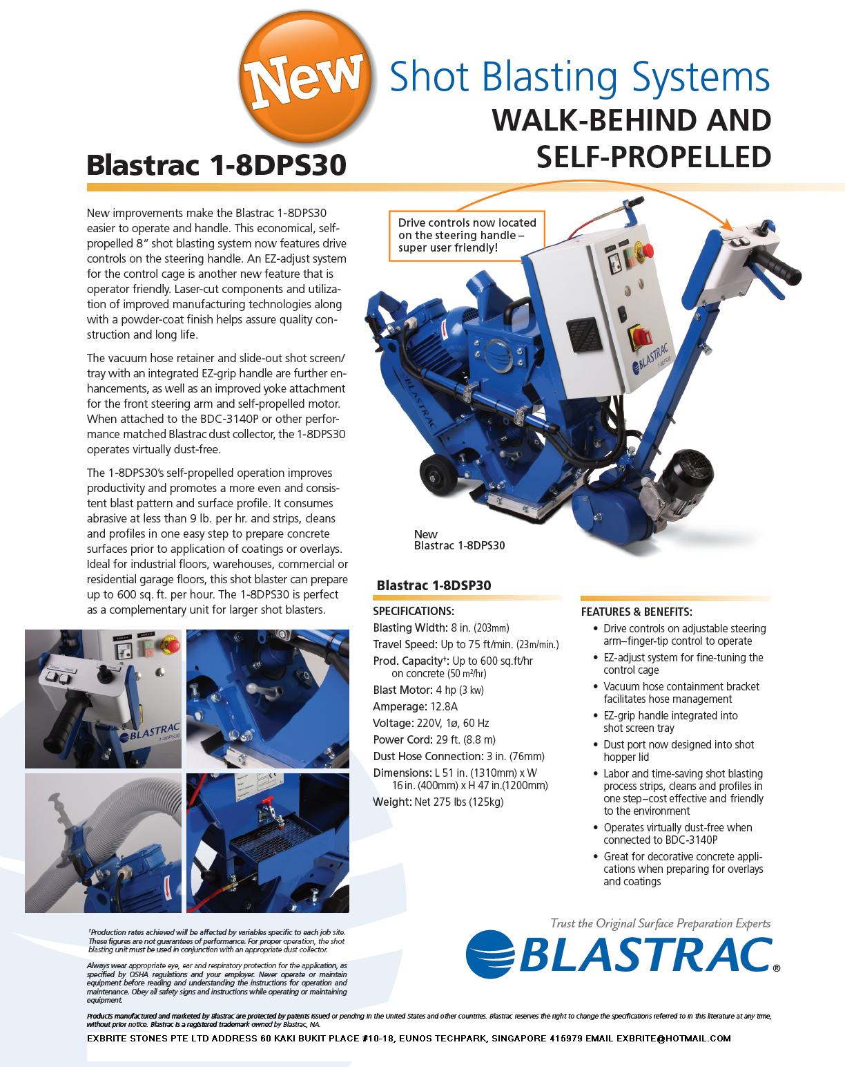 BLASTRAC An International Leader in Surface Preparation Technology: Blastrac 1-8DPS30
