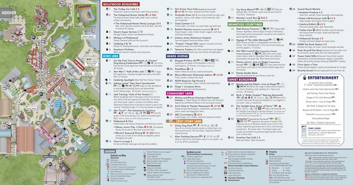 O Melhor de Orlando - FL: Mapa Disney's Hollywood Studios