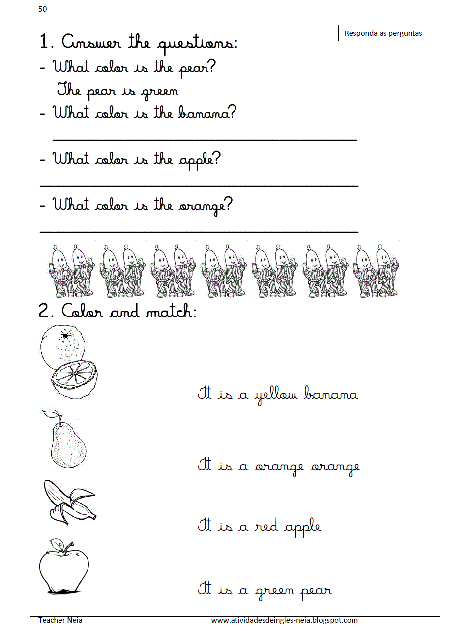 Atividades de Inglês: FRUITS